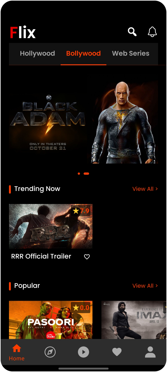 Flix- Android Movie Portal App, Live TV with Subscription System- AdMob, Facebook Also by ...